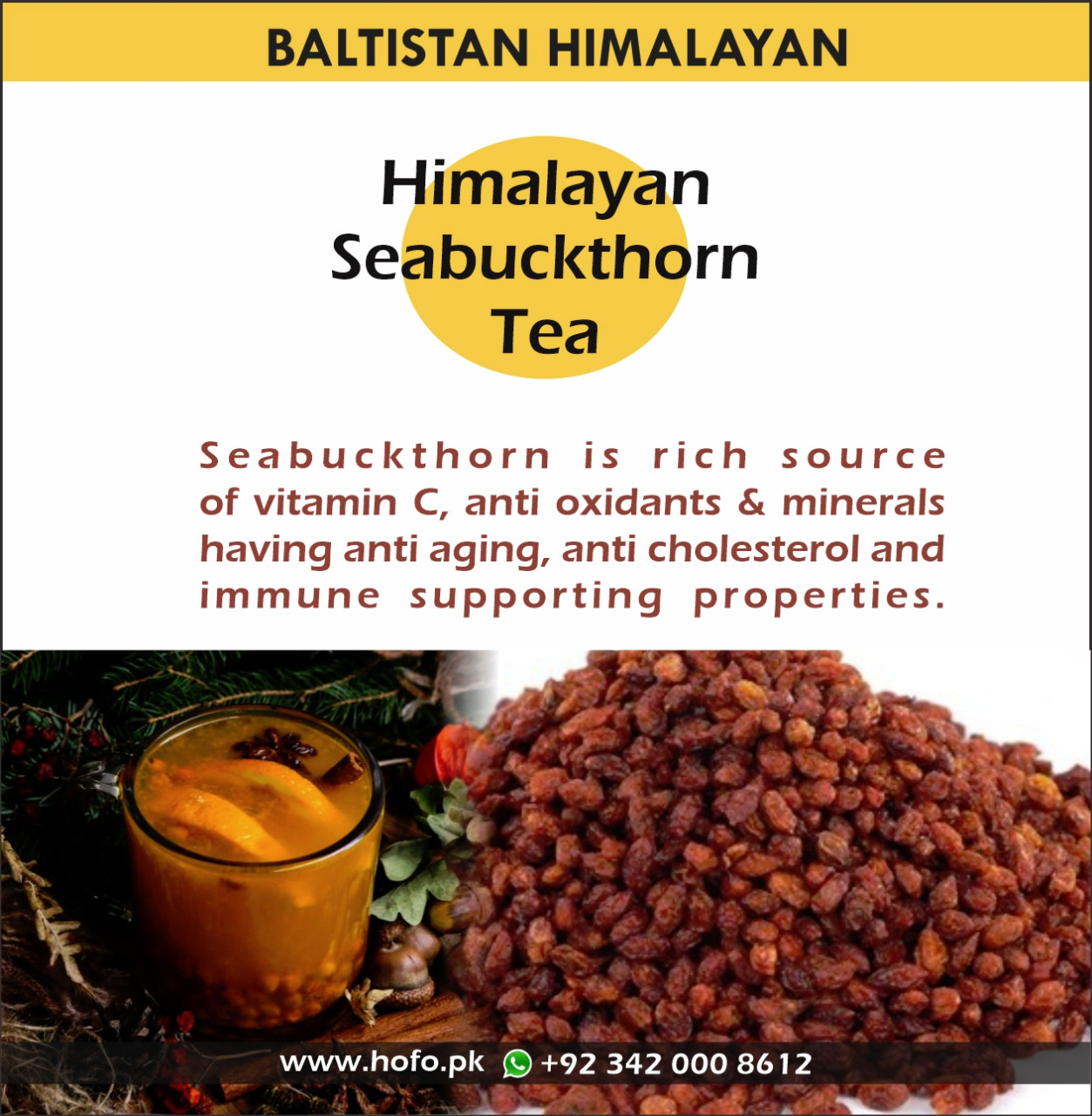 HIMALAYAN ORGANIC SEA BUCKTHORN TEA – 350G - Himalayas Organic Foods